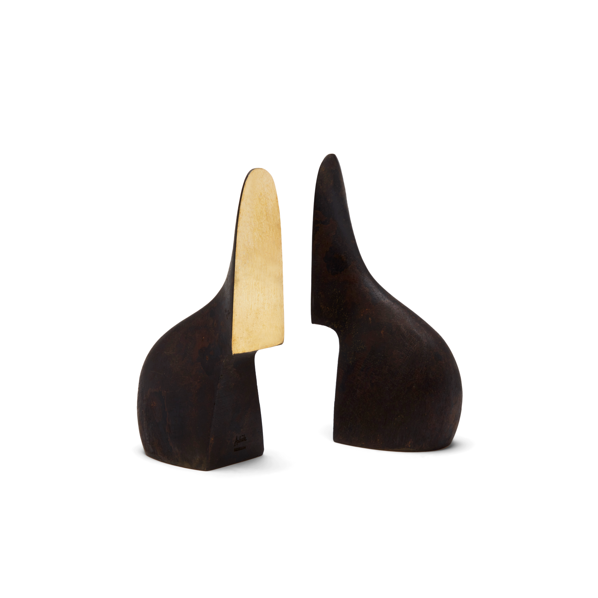 #3652 Pair of Brass Bookends