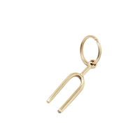 #7225 Brass Tuning Fork Key Ring